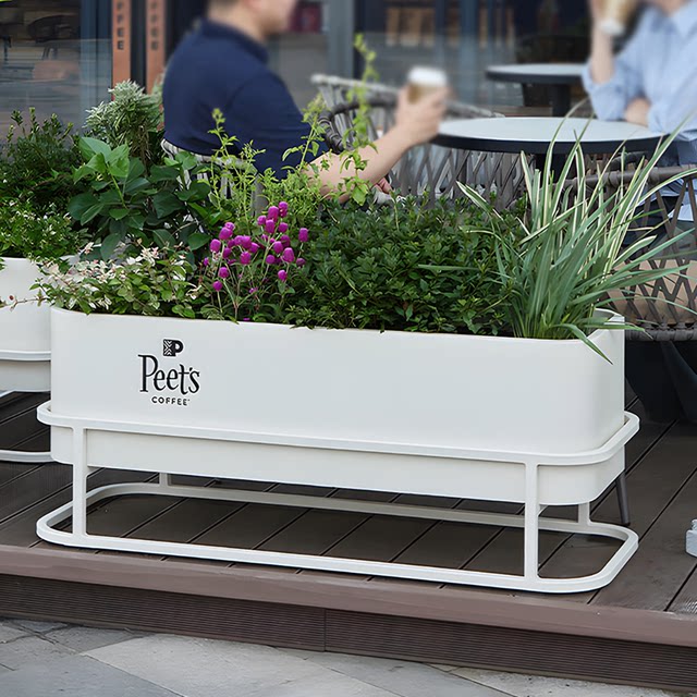 Outdoor flower box metal rust-proof flower trough commercial street ...