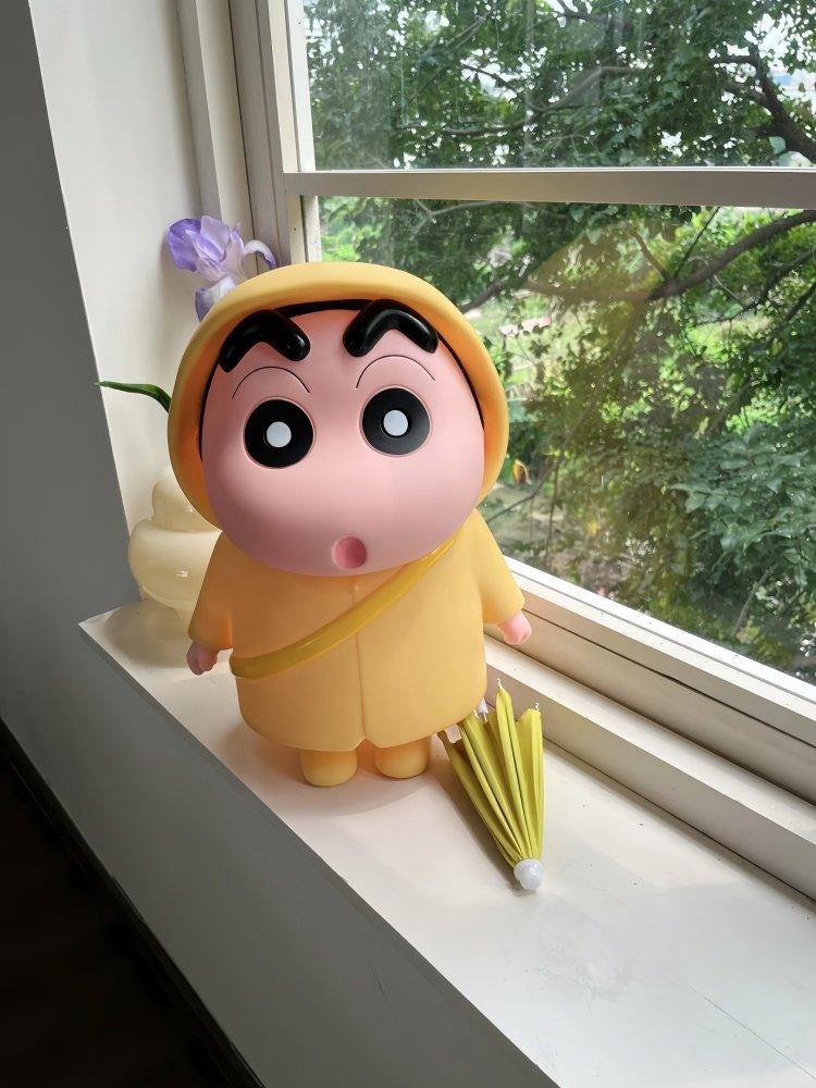 Yellow raincoat crayons little newbie figure ornaments dolls oversized ...