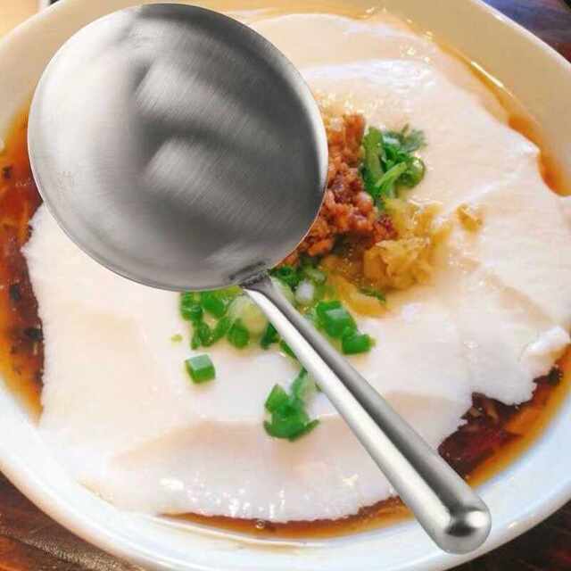 Stainless steel tofu spoon, special spoon for beating tofu, round tofu ...