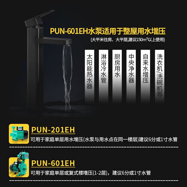 German WILO Pun-601EH household fully automatic tap water high-rise hot ...