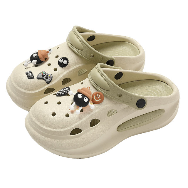 Thick-soled Croc Shoes Women's Summer Outer Wear Increased 2024 New ...
