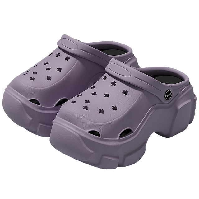 Thick-soled Crocs 2024 New Summer Women's Outer Sandals Seaside Beach ...