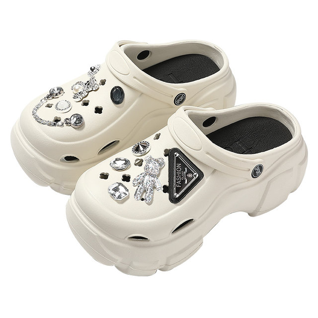 Croc Shoes Women's Summer Outerwear 2024 New Seaside Beach Thick Sole ...