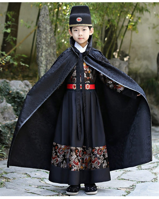 Boy's Hanfu Feiyu suit Chinese style handsome brocade guard guard four ...