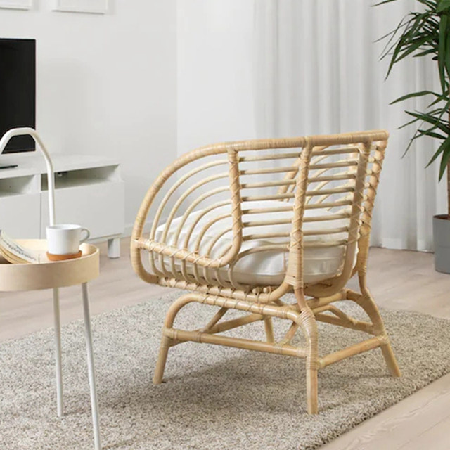Natural vine chair Barkber armchair simple modern single sofa ...