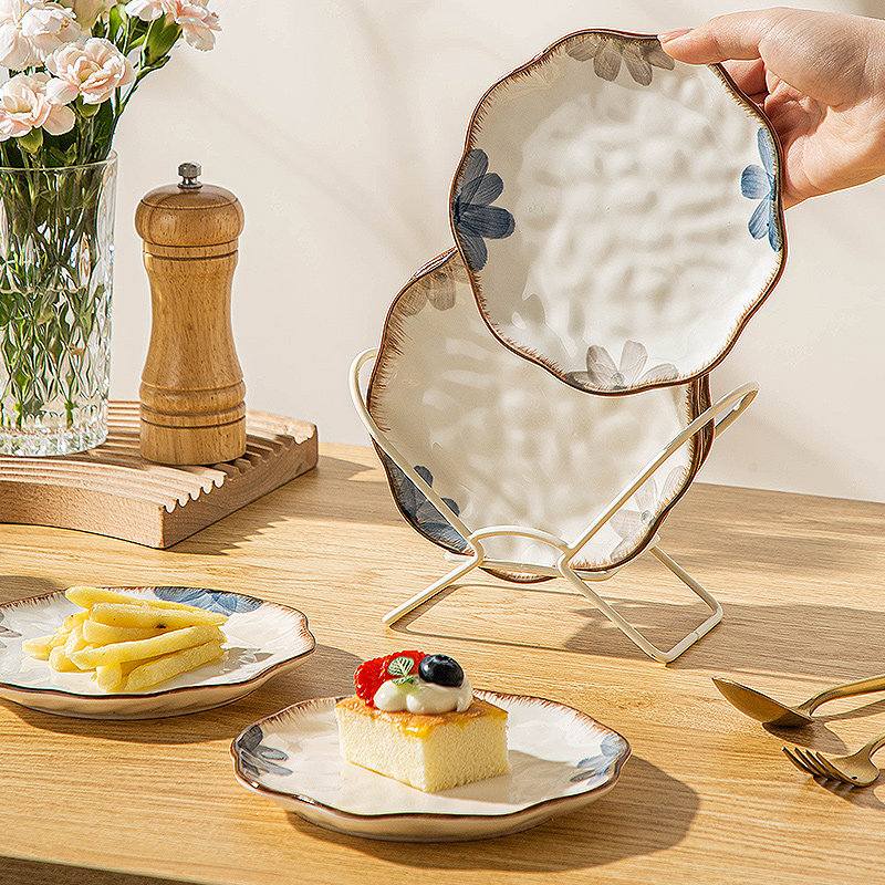6-inch Japanese Ceramic Dip Plate - Underglaze Bone China Dish