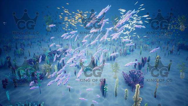 UE5 Unreal 4 Ocean Fish Ecological Swimming Special Effect ...