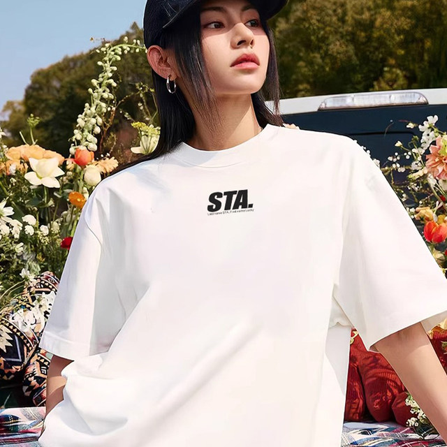 STA official store basic logo letter printing summer trendy brand round ...