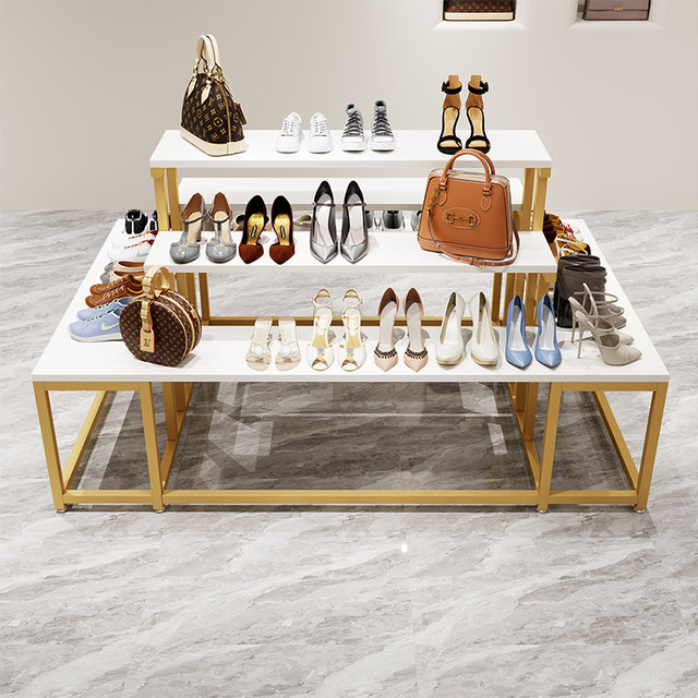 Shoe store shelf, island display table, bag display rack, shoe rack ...