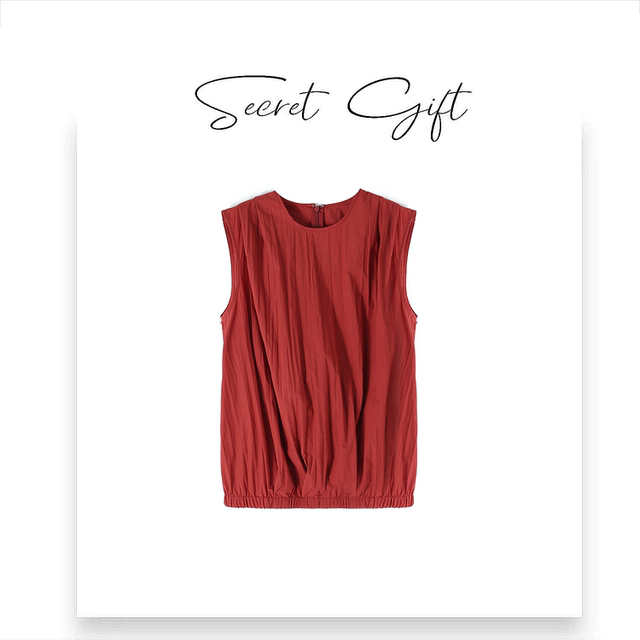 French high-end bud sleeveless top