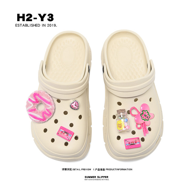 Croc Shoes Women's 2024 Summer New Casual Versatile Flat Bottom Non ...