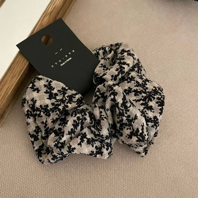 Korean style high-end versatile simple floral large intestine hair tie ...