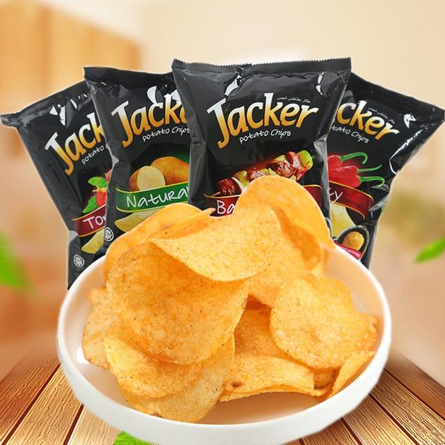 Malaysia imported Jacker Jack Cartia chips 60g*4 bags of spicy tomato ...
