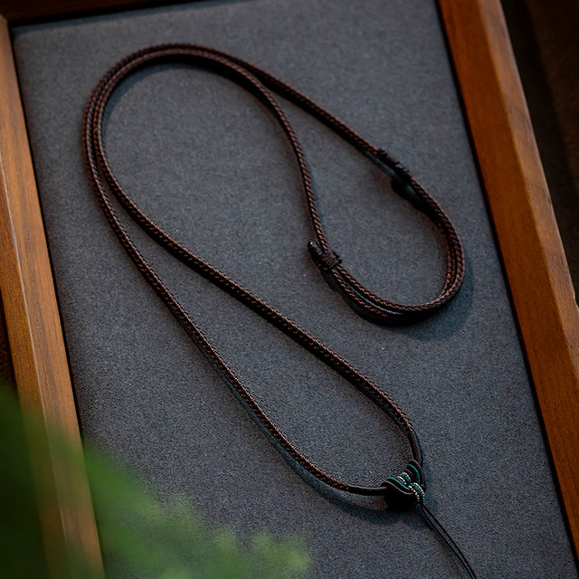 Pendant lanyard safety buckle braided rope gold jade jade necklace rope ...