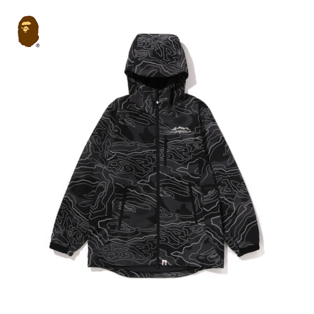 BAPE men's autumn and winter reflective linear camouflage layered ...