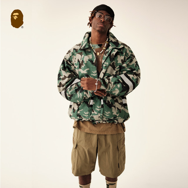 BAPE men's spring and summer printed forest camouflage pattern ...