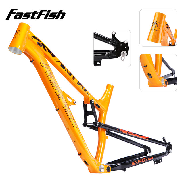 FASTFISH mountain bike shock absorber soft tail frame 27.5 inch disc brake aluminum alloy frame ...