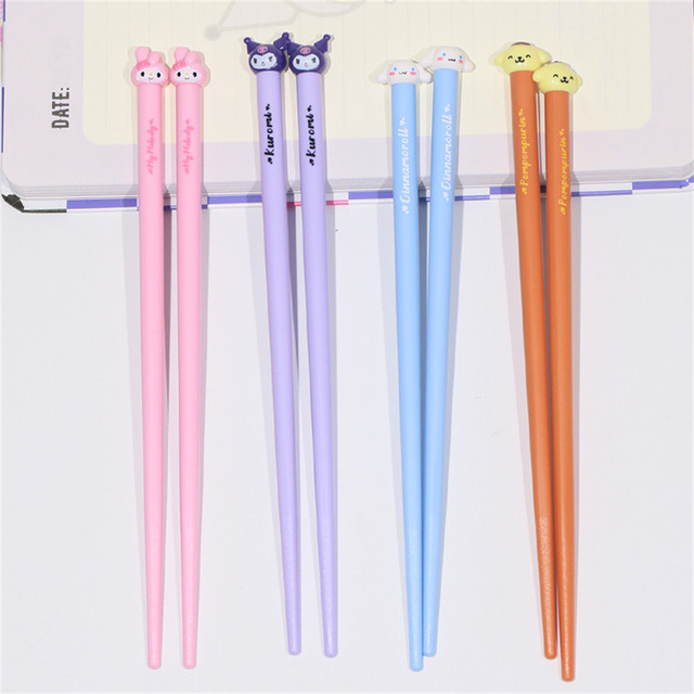 Cute big head print children's chopsticks, cinnamon dog practice ...
