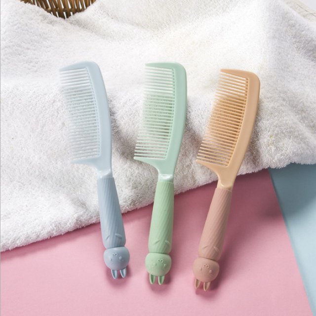 Foldable anti-static horn comb with tendon plastic comb for long hair ...