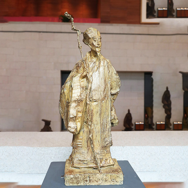 History celebrity Su Dongpo sculpture custom ancient poet Su Shi cast ...