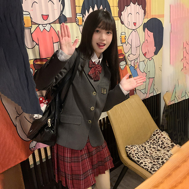 Zhu Ying/original red jk plaid skirt school supply sense jk uniform ...