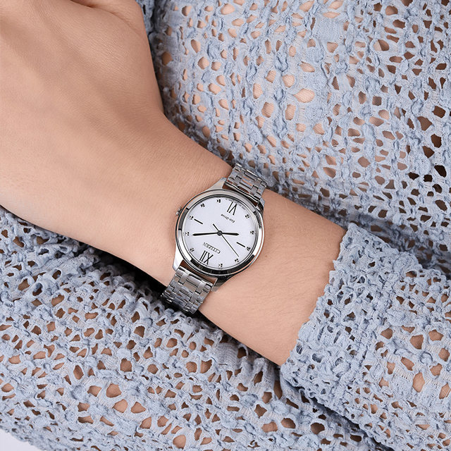 Citizen simple style watch women's light kinetic energy new rose ...