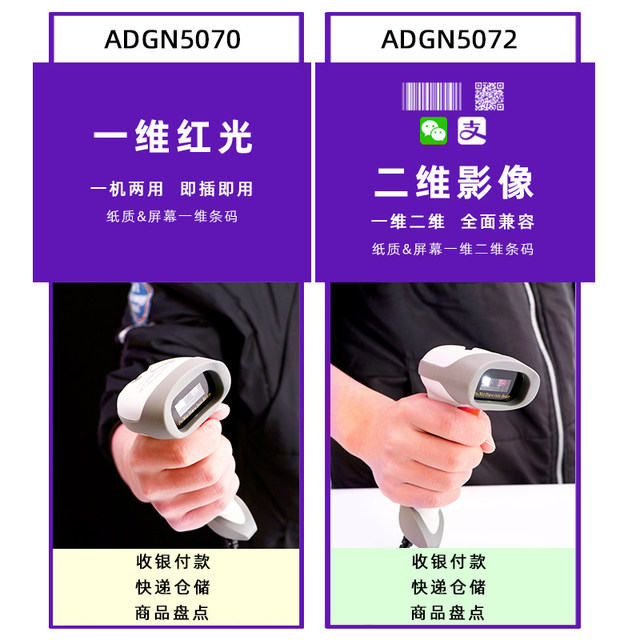 Chenguang scanning code bar code QR code wired wireless scanning gun ...