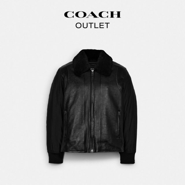 COACH Outlet Men's Classic Logo Collar Denim Jacket