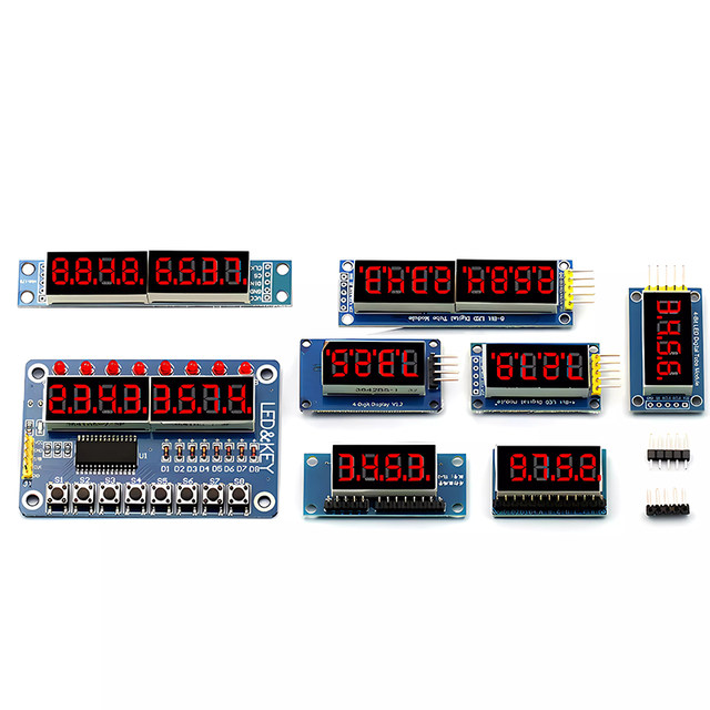48-bit digital tube module LED display four-bit serial 595 drive TM1638 ...