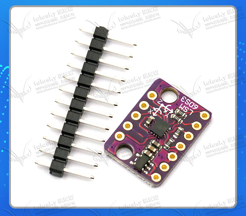 Telesky LSM6DS3 Angular Velocity Sensor - IIC/SPI Tilt Sensor Module