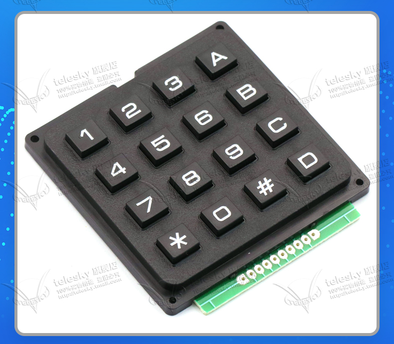 Microcontroller Keyboard Key Matrix: Industrial 16-Key Scanning Module ...