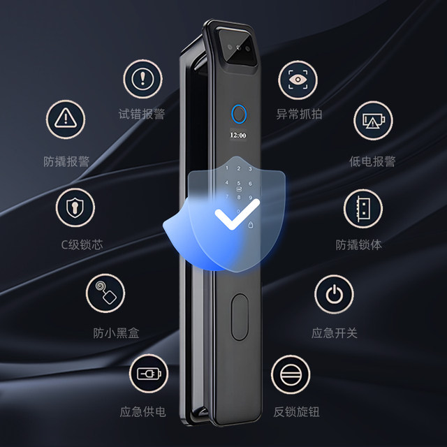 Face recognition fingerprint lock home anti-theft door smart door lock ...