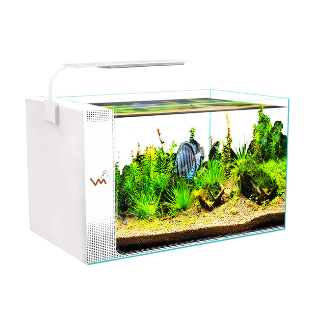 New ultra-white glass landscaping small fish tank living room home ...