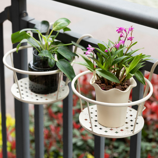 Yun Zhongsen balcony railing iron flower rack storage rack hanging ...