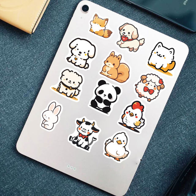 90 minimalist animal stickers simple cartoon cute mobile phone case ...