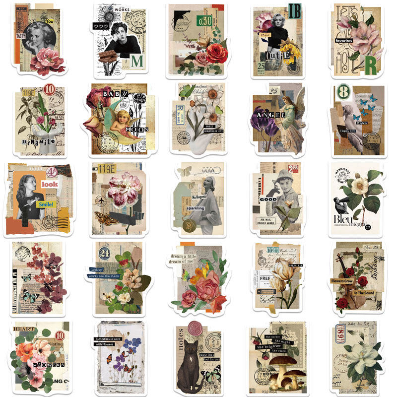 53 pieces of retro sticky notes, creative notebooks, laptop phone cases ...