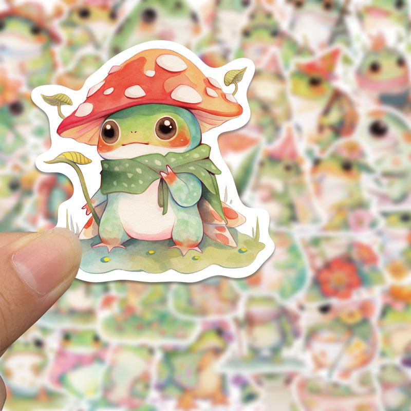 50 colorful fruit juice fat frog stickers cartoon laptop luggage box ...