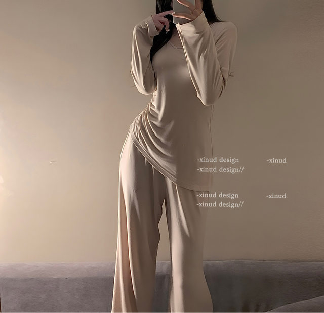 LA Pure Desire Back* Original Lace Irregular Design Pajamas Can Be ...