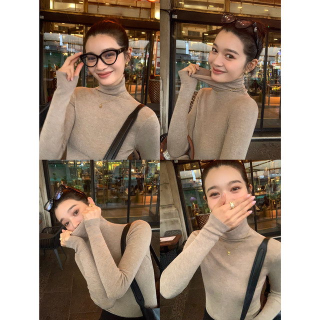 Pusumede high -necked bottoming sweater female 2024 autumn and winter ...