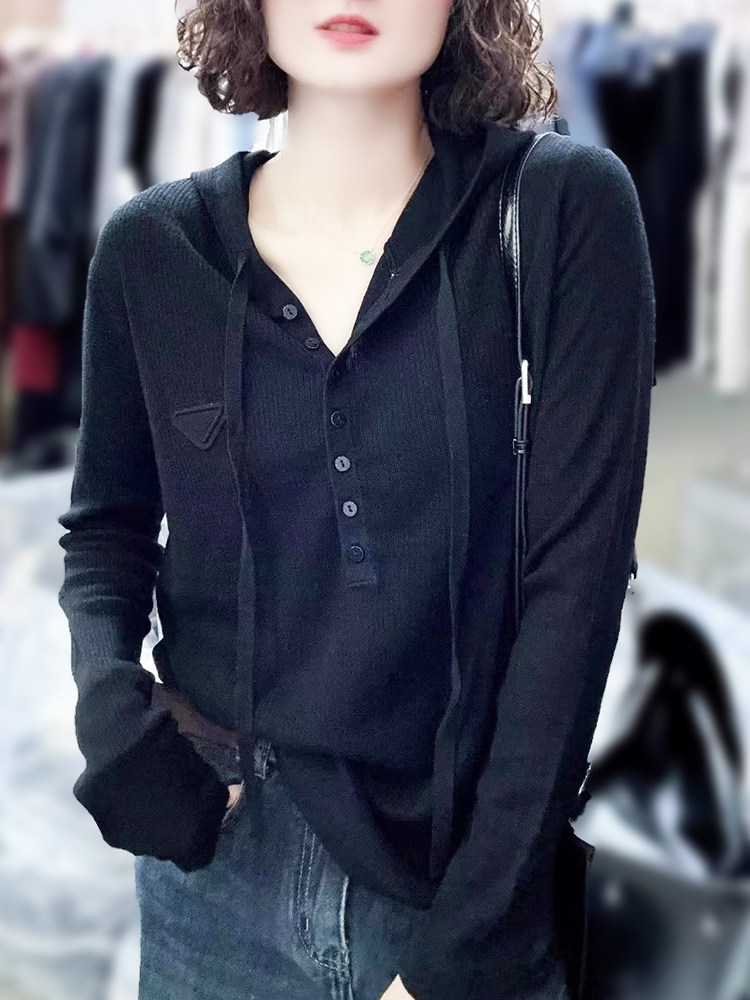 2025 spring new knitted sweater connecting triangular brakes long ...