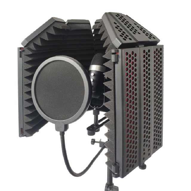 FD5 acoustic baffle reduces room mixed echo noise microphone recording ...