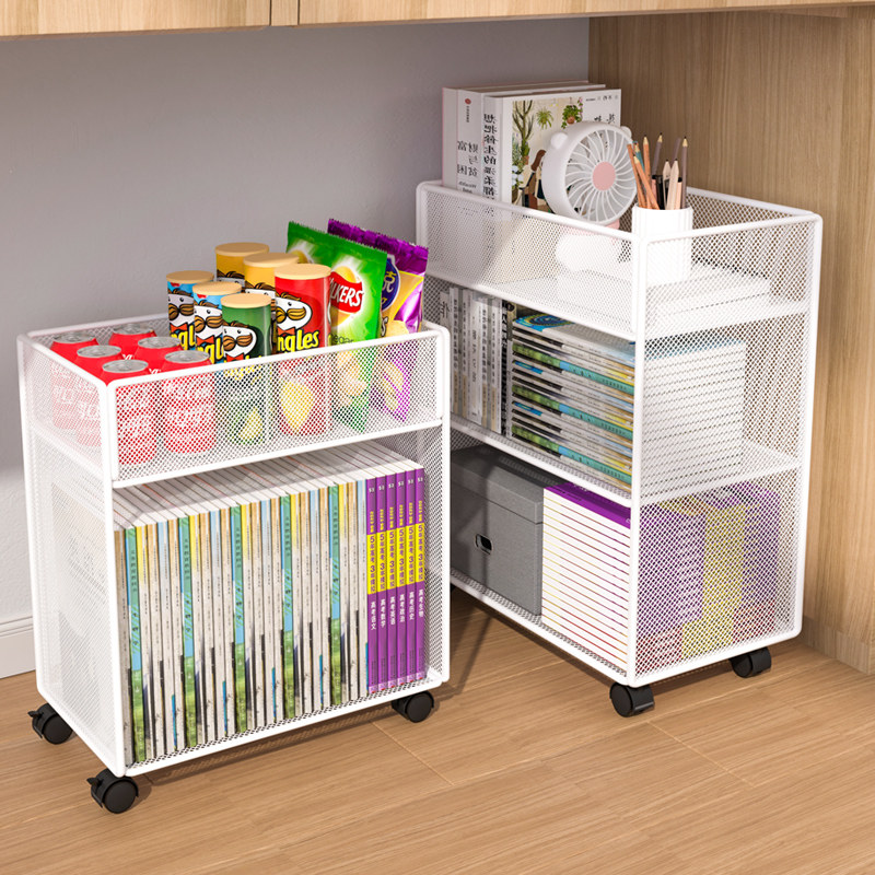 Floor-to-Ceiling Bookshelf with Wheels - Student Book Storage Solution