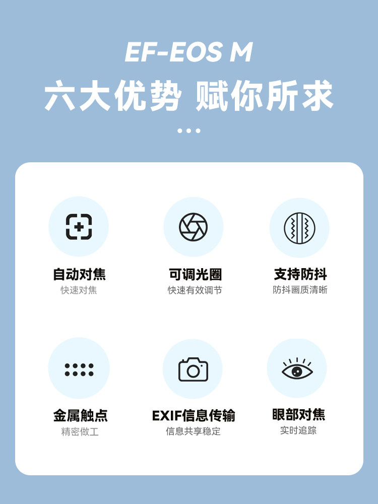 Vòng chuyển đổi ống kính Seven Craftsman EF-EOS M cho ống kính Canon EF ...