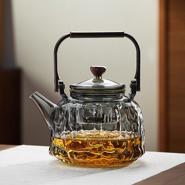 2025 new creative glass teapot thickened high temperature steaming and ...