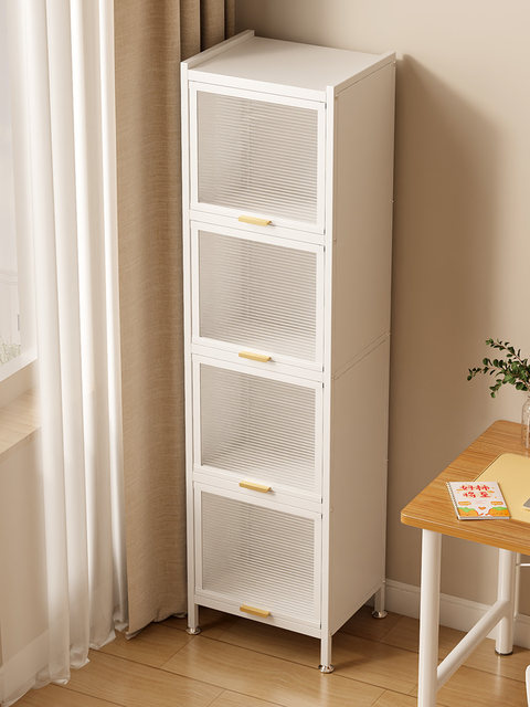 Dust-proof bookcase household steel bookshelf children's multi-layer ...