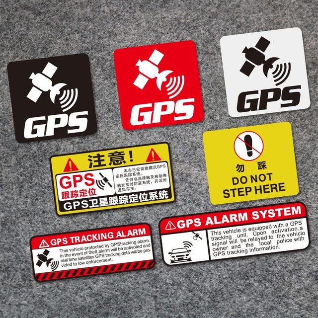Car GPS positioning warning stickers personalized creative Mavericks ...