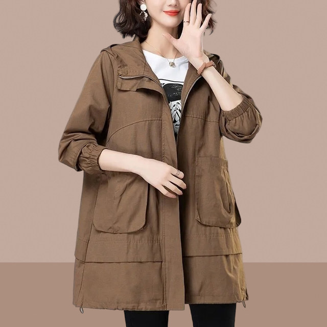 Wind clothes outside the windbreaker 2024 spring and autumn new mid ...