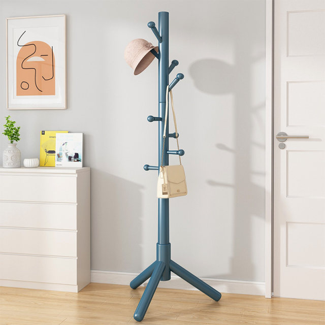 Solid wood cloak rack simple hanging shelves landing bedroom clothes ...