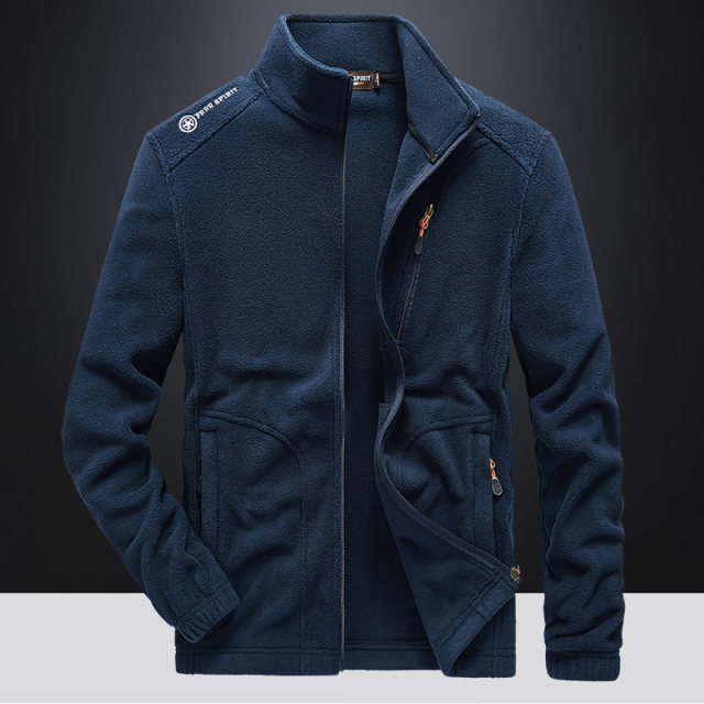 Loose large-size fleece jacket for men in autumn and winter, warm ...