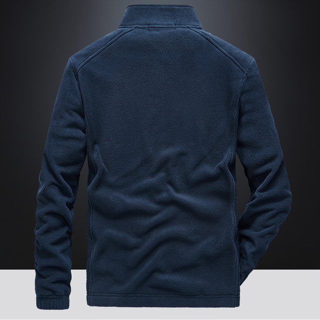 Loose large-size fleece jacket for men in autumn and winter, warm ...